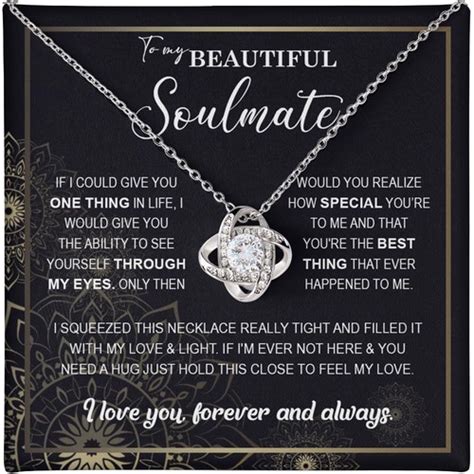 To My Beautiful Soulmate Necklace For Womengirlfriend Necklace From