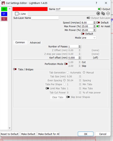 Weird Behavior For Omtech 50w Co2 Laser LightBurn Software Questions