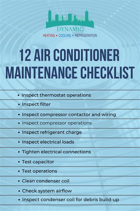 12 Air Conditioner Maintenance Checklist Air Conditioner Maintenance