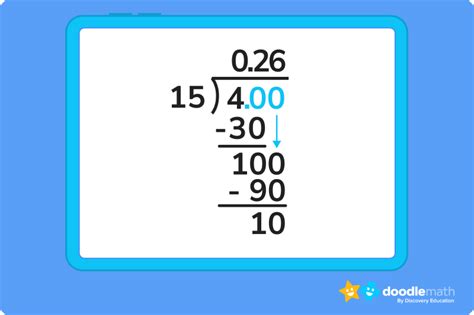 Converting Fractions To Decimals Doodlelearning