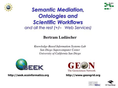 Ppt Semantic Mediation Ontologies And Scientific Workflows And All