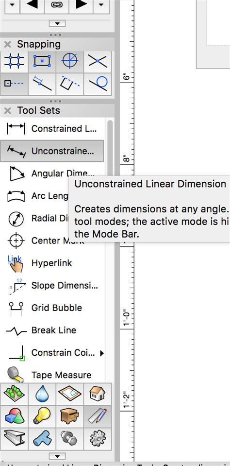 Missing Unconstrained Dimension Tool Troubleshooting Vectorworks
