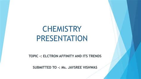 Electron Affinity And Its Trends Chemistrypptx