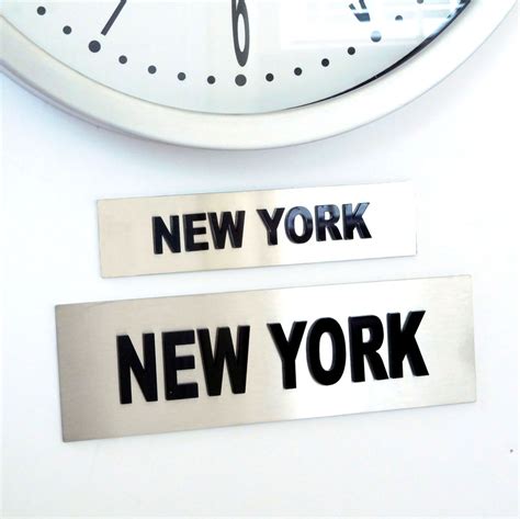 Personalised Custom Acrylic Letters Stainless Steel Timezone Signs