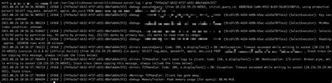 Timeout Exceeded While Writing To Socket · Issue 28175 · Clickhouse