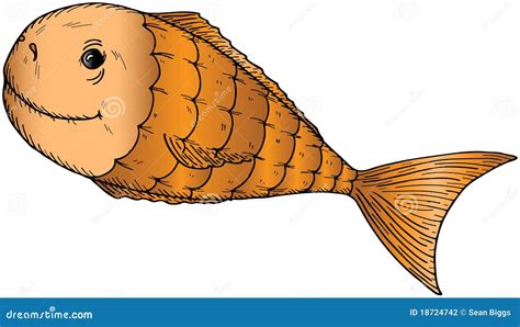 Peixes Dos Desenhos Animados Ilustração do Vetor Ilustração de