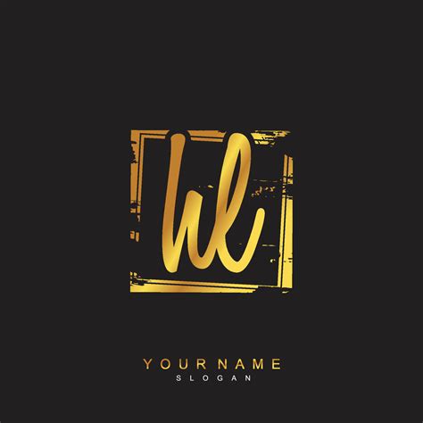 Initial HL Monogram With Grunge Template Design 21798397 Vector Art At