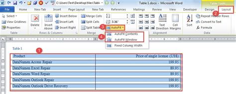2 Quick Ways To Auto Fit Tables To Contents Or Page In Your Word Document