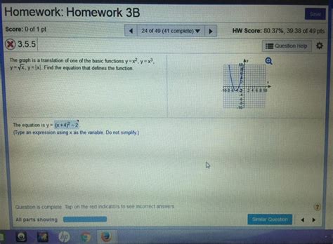 The Graph Is A Translation Of One Of The Basic