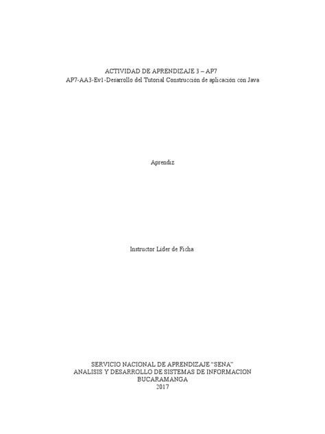 ap7 aa3 ev1 desarrollo del tutorial construcción de aplicación con java
