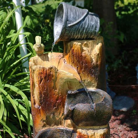 Buy Sunnydaze Outdoor 2 Tier Solar Powered Polyresin Arcade Water