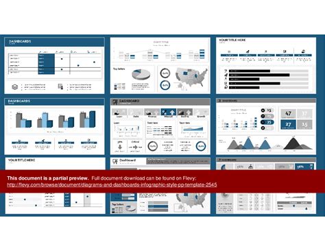 Diagrams Dashboards Infographic Style PowerPoint Template PPT Slide Deck