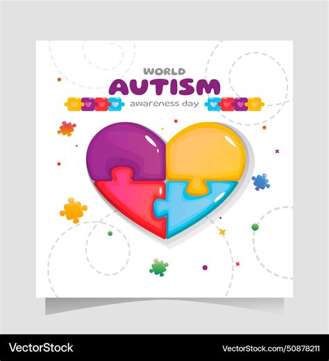 World Autism Day Poster Royalty Free Vector Image