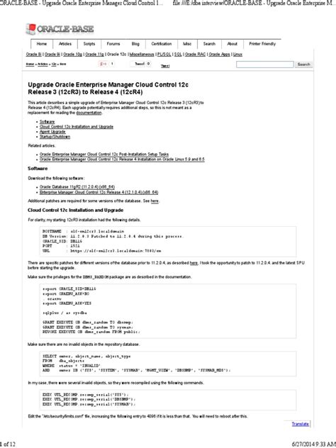 Pdf Upgrade Oracle Enterprise Manager Cloud Control 12c Release 3