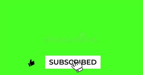Subscribe Buttons Pop Up Like Subscribe Bell Share And Mouse Click Animation With Photo On Green