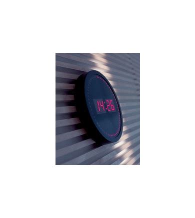 ALBA Horloge à led Horled cadre plastique Noir lentille en verre D30cm