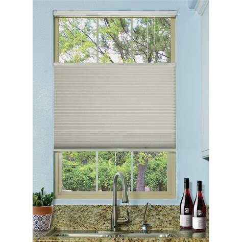 blindsavenue 23 in x 48 in winter white blackout cordless top down