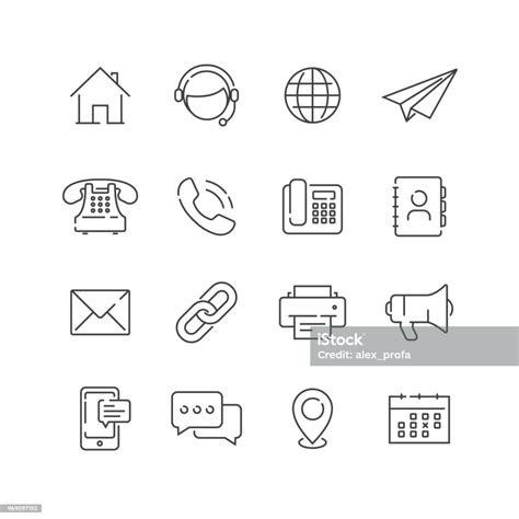 設置聯繫我們的圖示 線條樣式向量圖形及更多brand Name Online Messaging Platform圖片 Brand