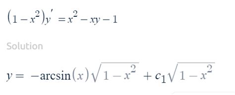 Python How Do I Solve This Differential Equation 1 X2yx2 Xy 1 In Sympy As Expected