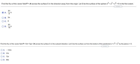 Solved Find The Flux Of The Vector Field F Zk Across The Chegg