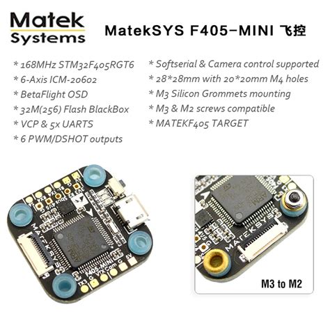 Matek F405 Stm32f405 Flight Controller Control With Betaflight Osd
