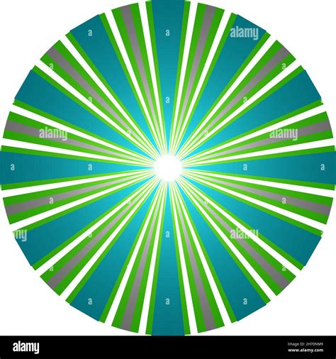 Abstract Circle With Overlapping Spokes Geometric Design Element Circular Radial Radiating