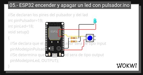 Esp32 Botón Wokwi Esp32 Stm32 Arduino Simulator