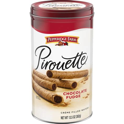 Pepperidge Farm Pirouette Cookies 135 Oz Tin Chocolate Fudge Filled