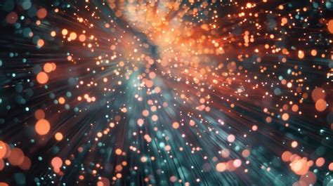 Premium Photo Strands Of Glowing Fiber Optic Cables Generative AI