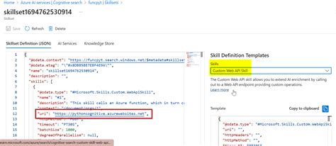I Need To Add A Custom Skillset To A Cognitive Search Index But It Can