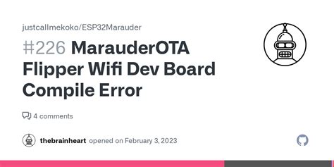 MarauderOTA Flipper Wifi Dev Board Compile Error Issue 226