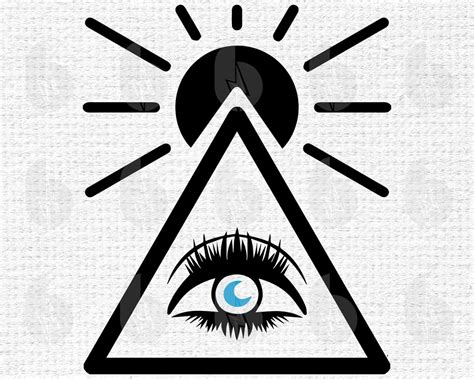 Pyramid Evil Eye Svg Files For Cricut Boho Protection Etsy Uk