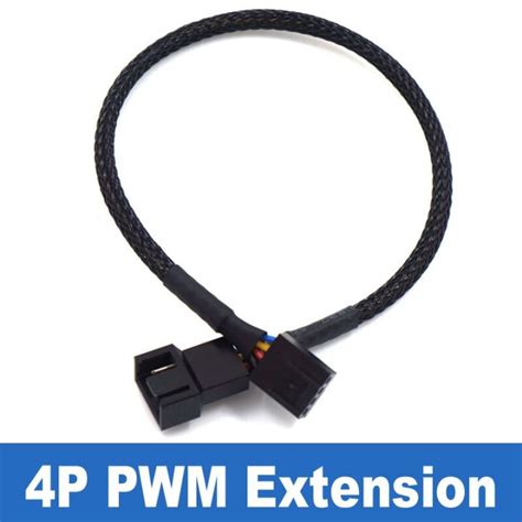 Pwm 4pin Fan Sleeved Extension Splitter Hub Cables Motherboard Cpu 4