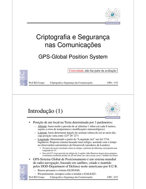 Criptografia Criptografia E Segurança Nas Comunicações Docsity