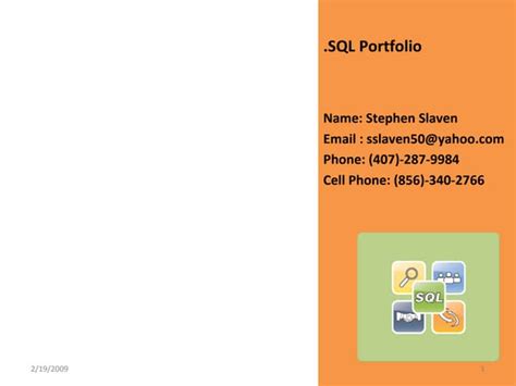 Sql Ppt Portfolio Ppt