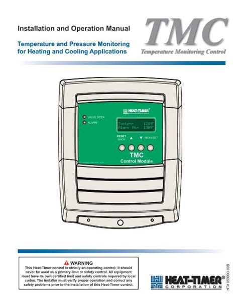 Tmc Manual Heat TimerÂ® Corporation