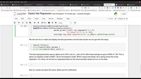 Elastic Net Regression With Python Youtube