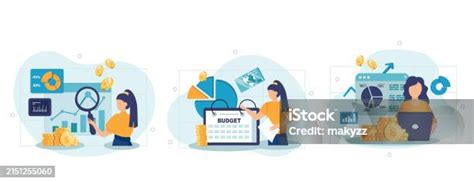 판매 실적 격리 세트입니다 금융 이익 성장 이익 증가 평면 디자인의 장면 사람들 모음입니다 벡터 일러스트 레이 션 블로깅 웹 사이트 모바일 앱 홍보 자료 감정에 대한 스톡