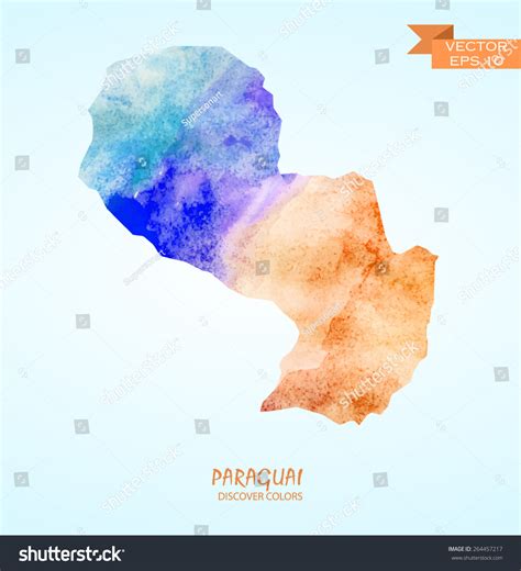 Hand Drawn Pencil Stroke Map Paraguay Stock Vector Royalty Free 264457217