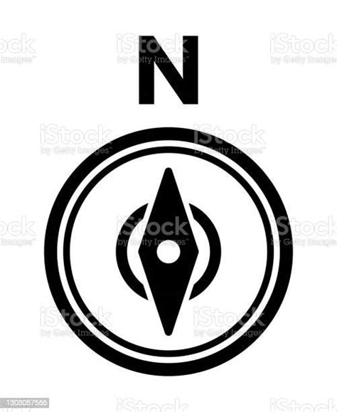 Compass Symbol Isolated Vector Illustration Stock Illustration