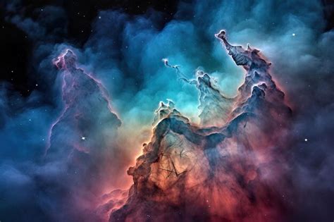 Premium Ai Image Nebula Sky Night Color Photo Art