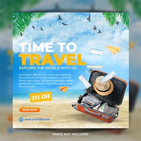 Premium Psd Travel Tour Social Media Post Or Web Banner Template