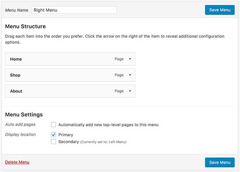 Php Multiple Wordpress Menus That Will Only Display All Pages