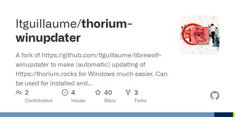 Github Ltguillaume Thorium Winupdater A Fork Of Https Github