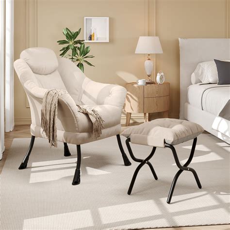 Winston Porter Lazy Chair With Ottoman Modern Living Room Chairs For