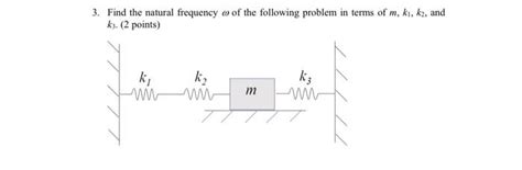 Solved Find the natural frequency ω of the following Chegg