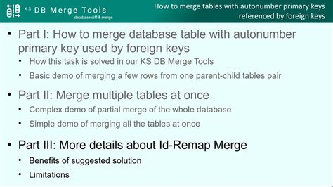 How To Merge Tables With Autonumber Primary Keys Referenced By Foreign
