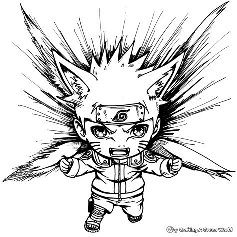 Nine Tailed Fox Naruto Coloring Pages Free And Printable