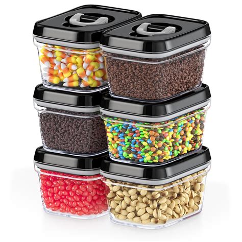 Airtight Food Storage Containers With Lids Small Candy Bin 6 Piece S