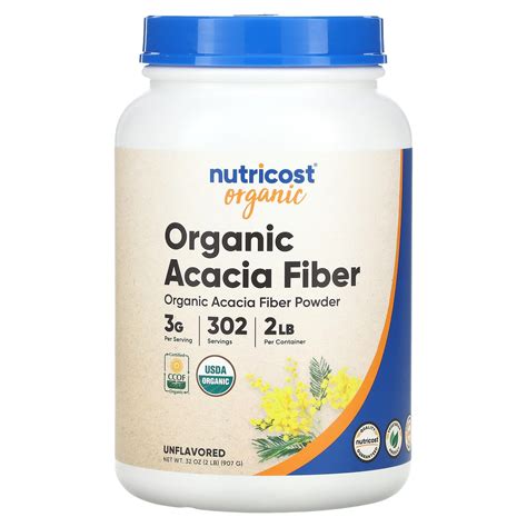 Nutricost 유기농 아카시아 섬유소 분말 무맛 907g32oz